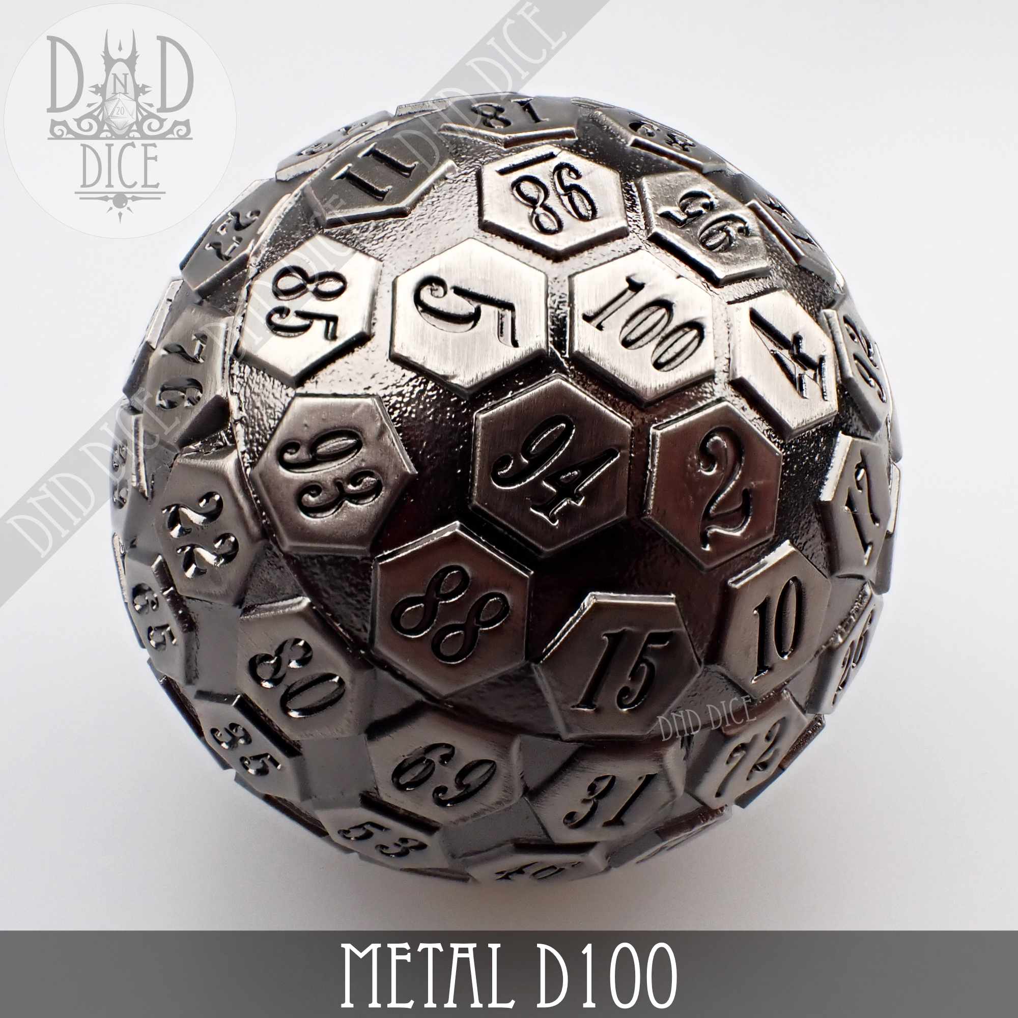Metal D100 (4 Colors) - Gunmetal - Bards & Cards