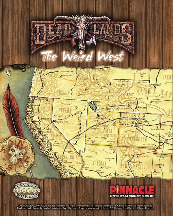 Savage Worlds RPG: Deadlands - Map of the Weird West | Bards & Cards